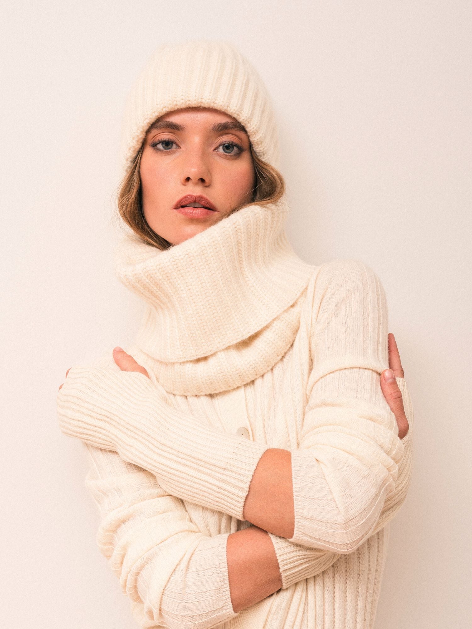 Raw cashmere snood – Bel cashmere