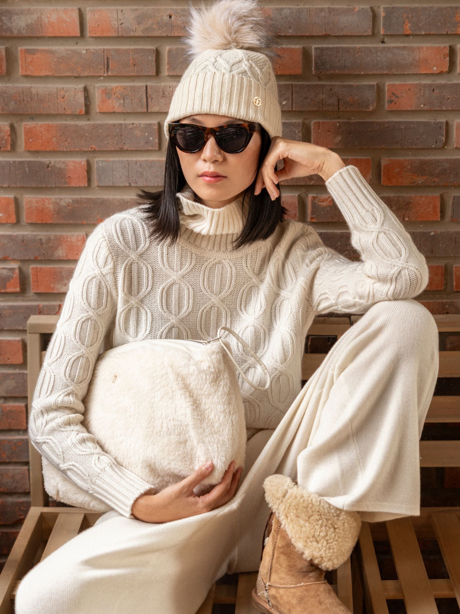 Alex white cashmere sweater – Bel cashmere